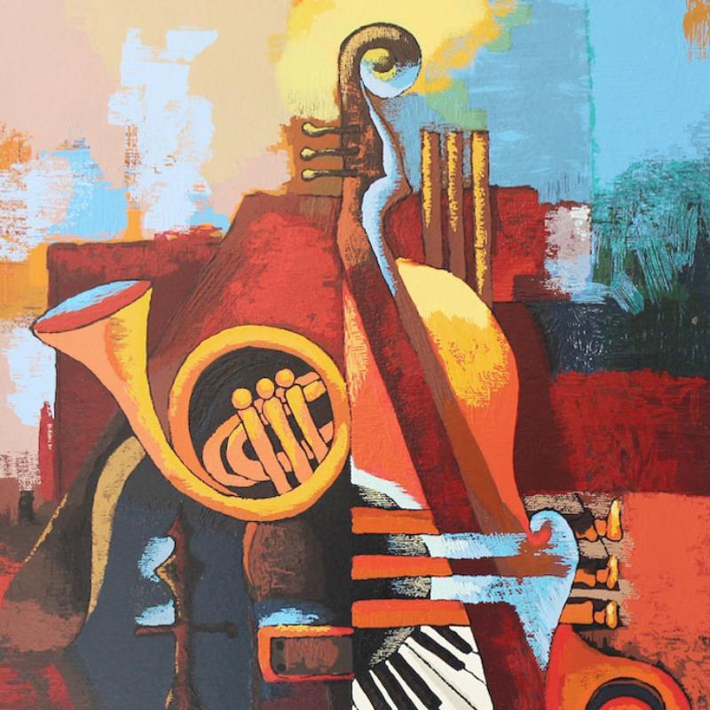 Igor Kovalev, "Symphony IV" Hand Signed Limited Edition Serigraph with Letter of Authenticity ...