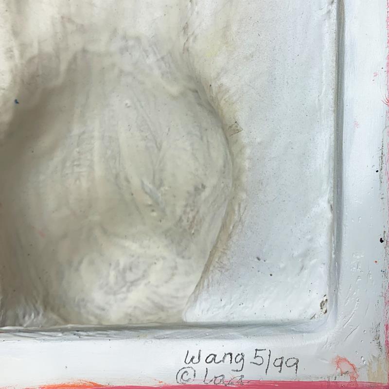 Wang, "Rosy (Pink)" Hand Painted Limited Edition Bas Relief Sculpture ...
