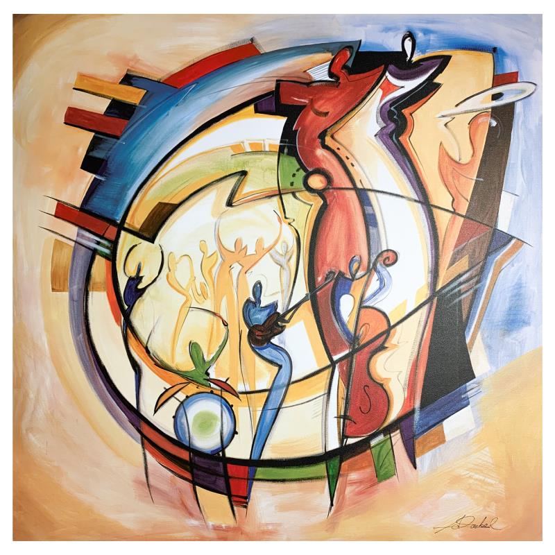 Alfred Gockel, "Party time" Hand Signed Limited Edition on Canvas with ...