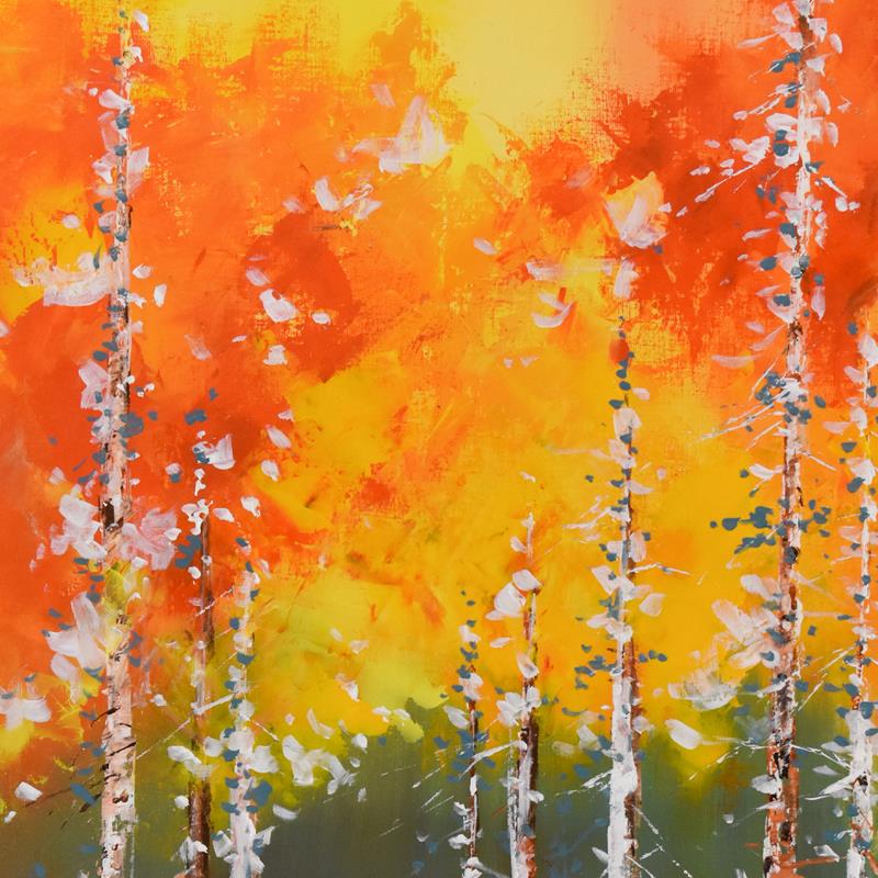 Sisi Sun, "Rainbow Forest" Original Acrylic Painting on Canvas (27.5" x ...