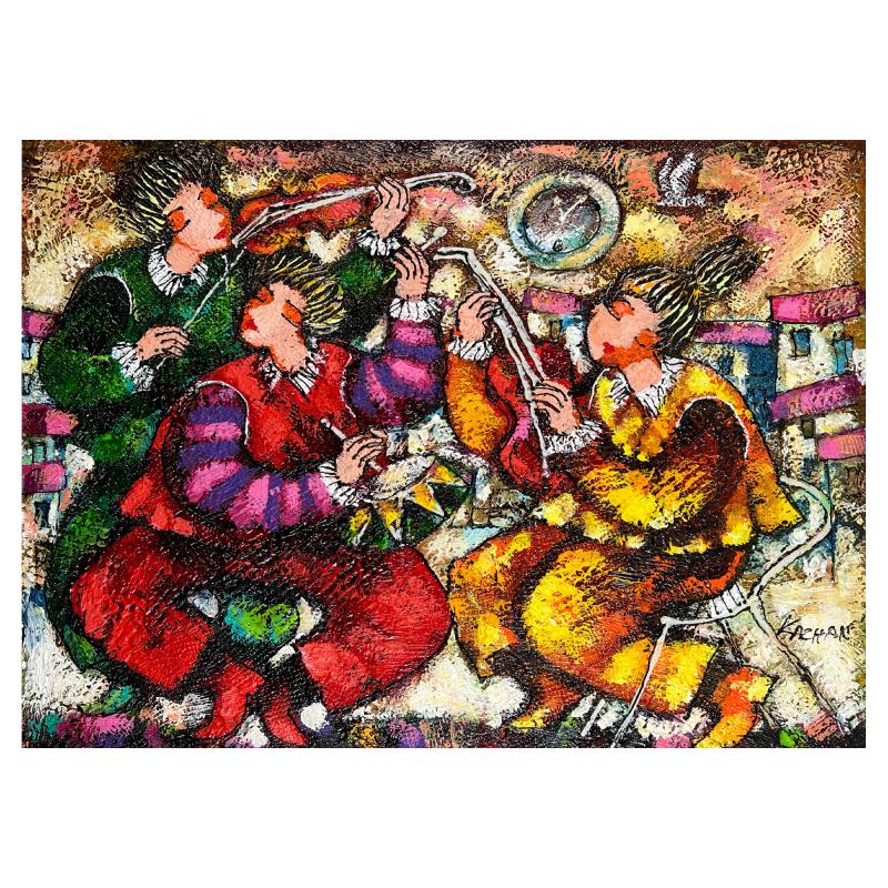 Michael Kachan Hand Signed Original Painting on Canvas with Letter of ...