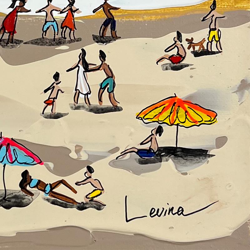 Lisa Levina, Hand Signed Original Painting on Canvas with letter of ...