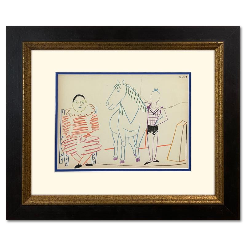 Picasso (1881-1973), "Human Comedy (30.1.54.III)" Framed Lithograph ...