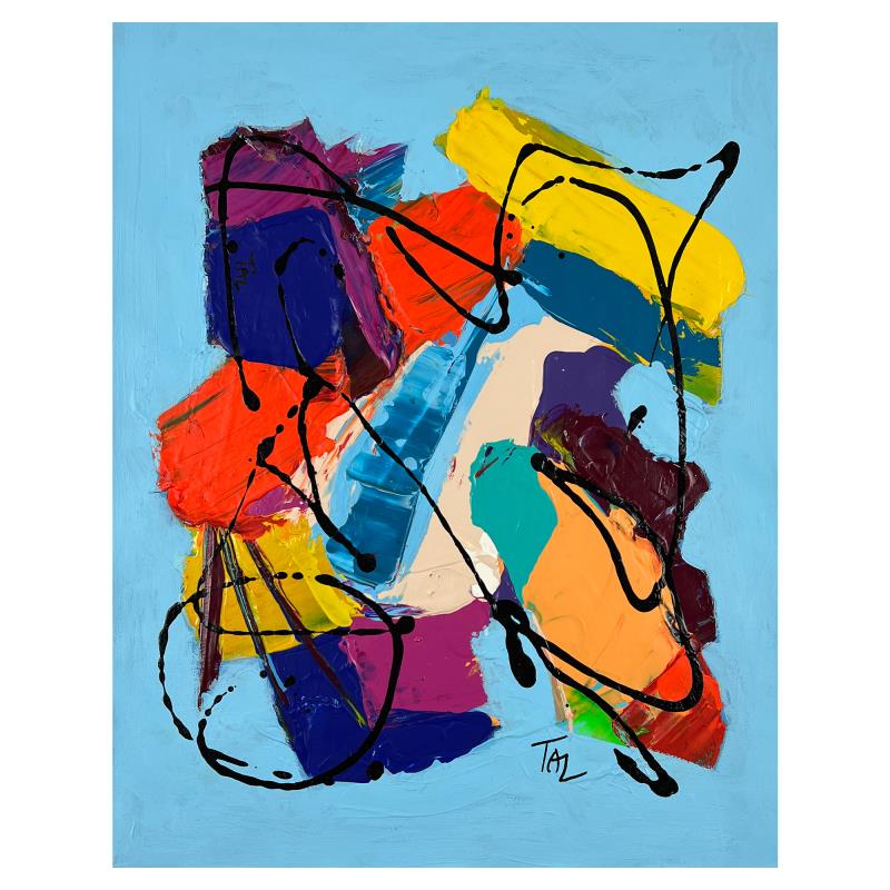 Inbar Tal, Hand Signed Original Painting on Canvas with letter of ...