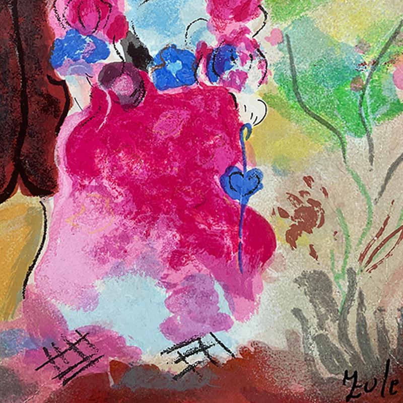 Zule Moskowitz, "New Romance" Limited Edition Serigraph, Numbered and ...