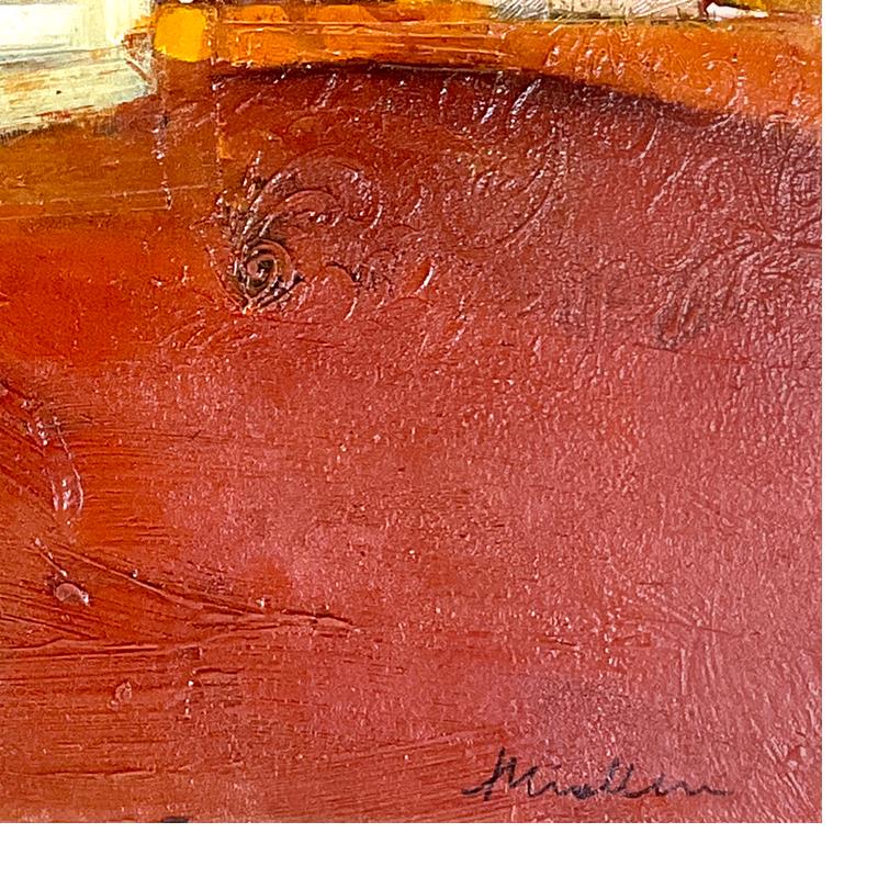 Mindeli, "Abstract Village" Original Mixed Media, Hand Signed with ...