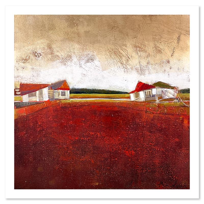 Mindeli, "Champs Ensoleille" Original Mixed Media, Hand Signed with ...