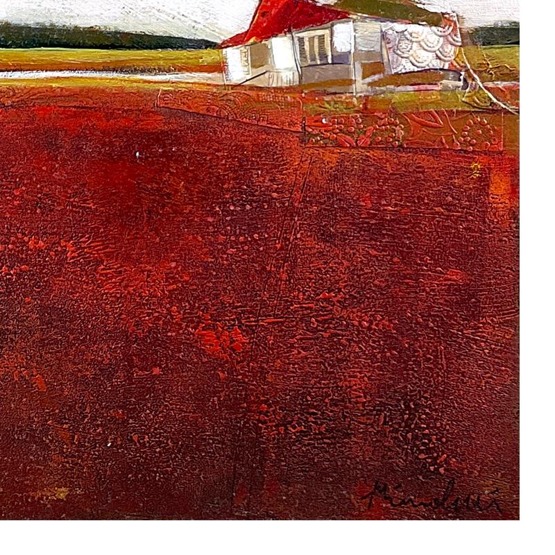 Mindeli, "Champs Ensoleille" Original Mixed Media, Hand Signed with ...