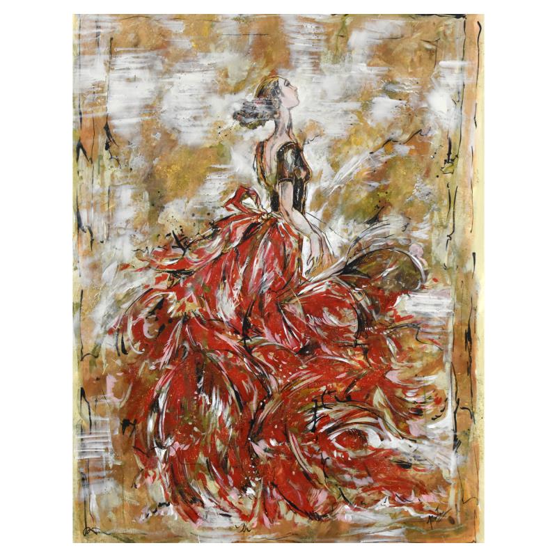 Marta Wiley, Original Mixed Media Painting on Canvas (36" x 46"), Hand ...