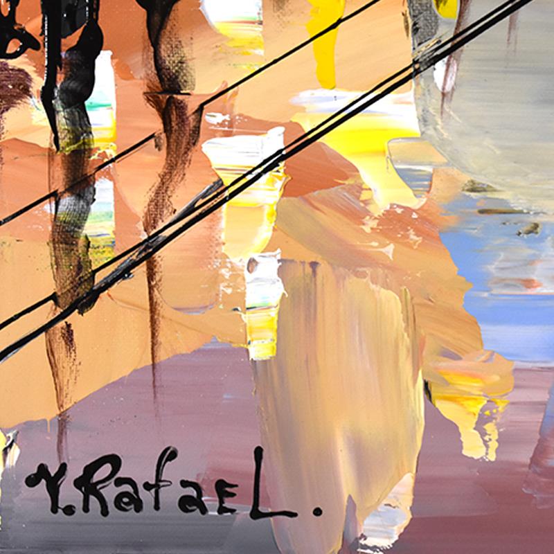 Yana Rafael, "Rainy Day at Champs D'elysee" Original Acrylic Painting ...