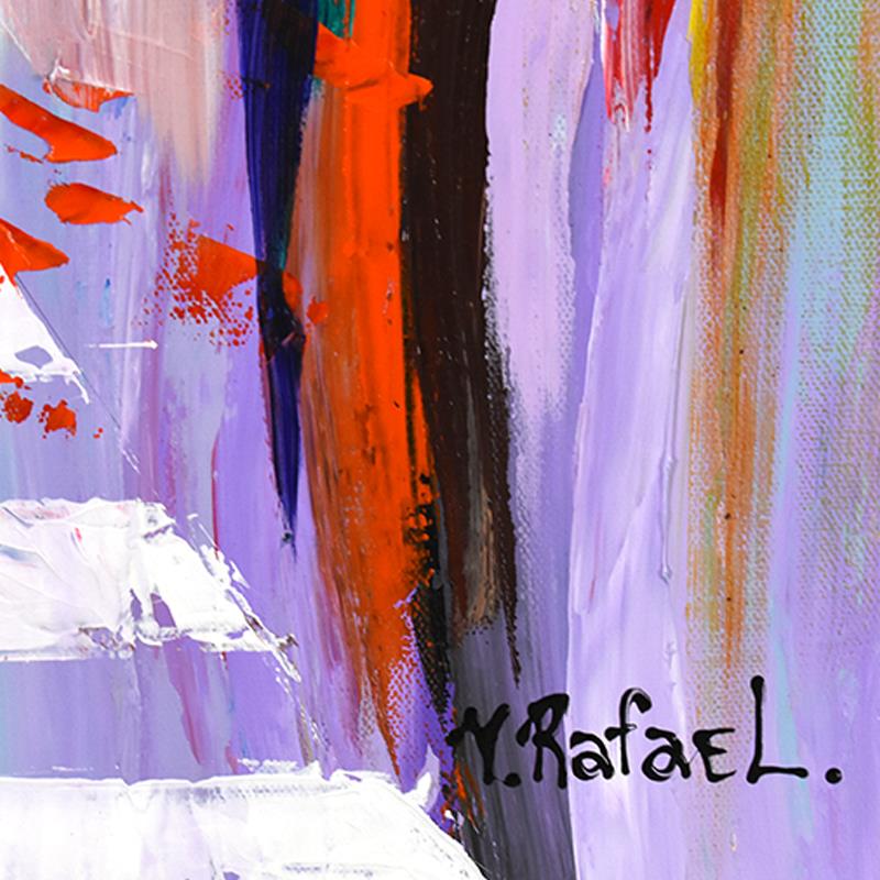 Yana Rafael, "French Lovers" Original Acrylic Painting on Canvas (16" x ...