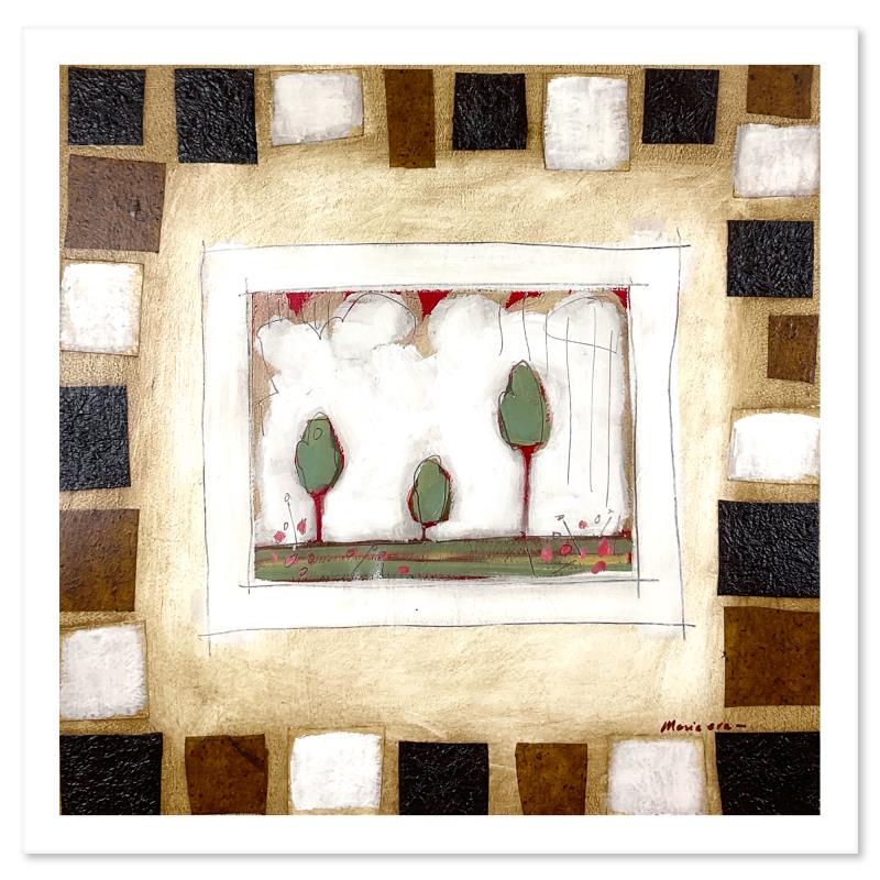 Maria Eva, "Pathways" Original Mixed Media, Hand Signed with Letter of ...