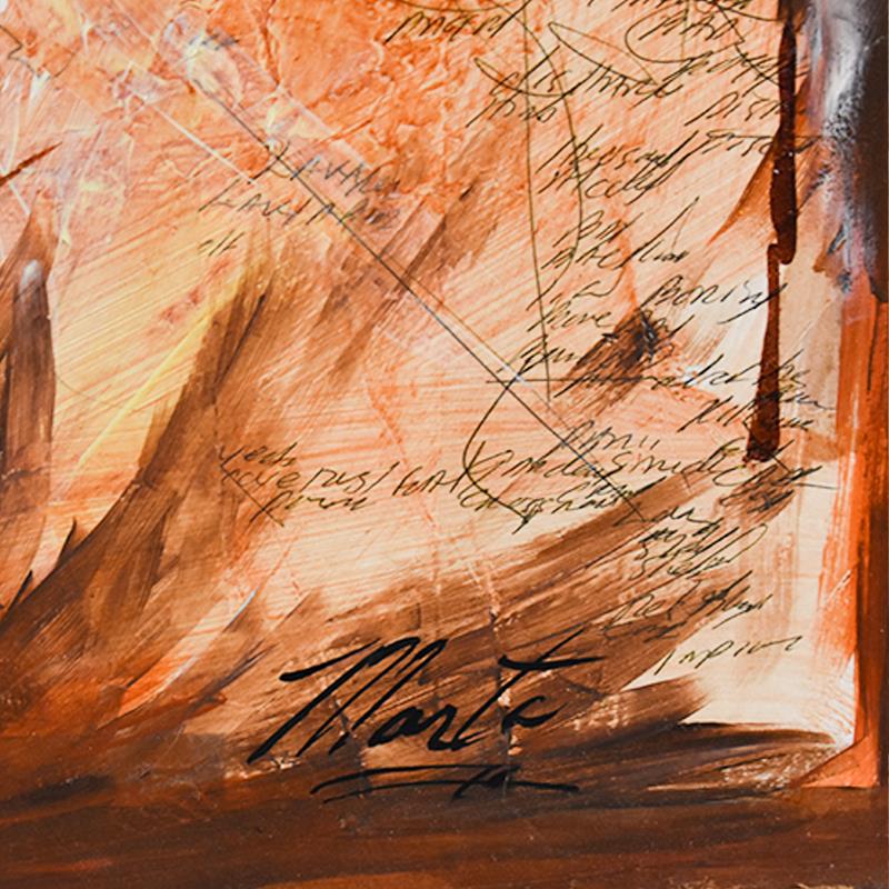 Marta Wiley, Original Mixed Media Painting on Board, Hand Signed and ...