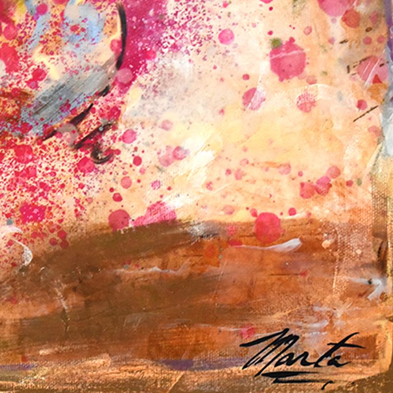 Marta Wiley, Original Mixed Media Painting on Canvas (32" x 42"), Hand ...
