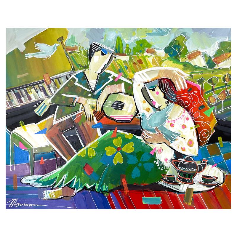 Isaac Maimon, Original Acrylic Painting on Canvas, Hand Signed with ...