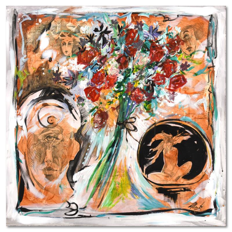 Marta Wiley, Original Mixed Media Painting on Board, Hand Signed and ...