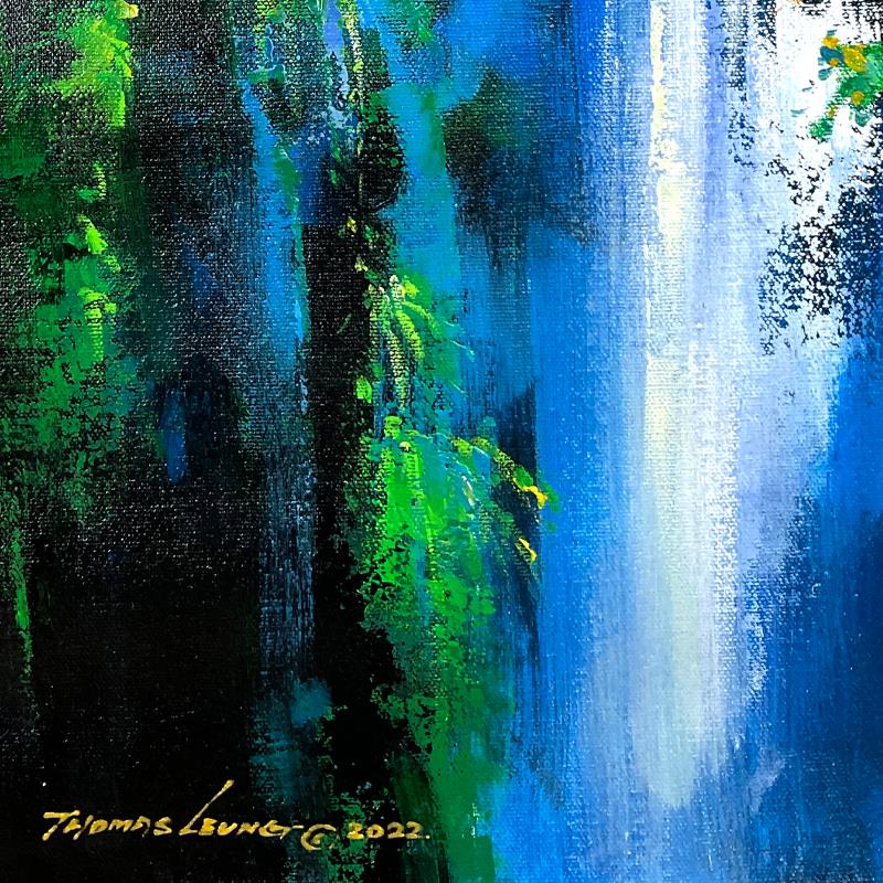 Thomas Leung, "Sound of Waterfall" Original Acrylic Painting on Canvas ...