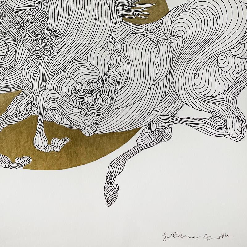 Guillaume Azoulay, "Sketch B" Framed Original Pen and Ink Drawing with ...