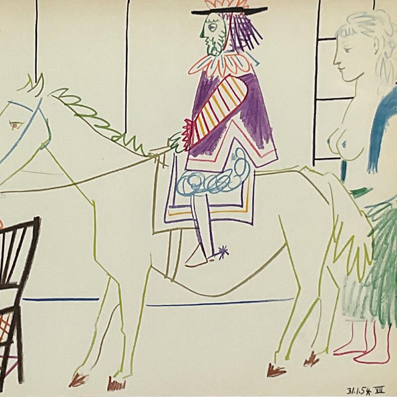 Picasso (1881-1973), "Human Comedy (30.1.54.VII)" Framed Lithograph ...