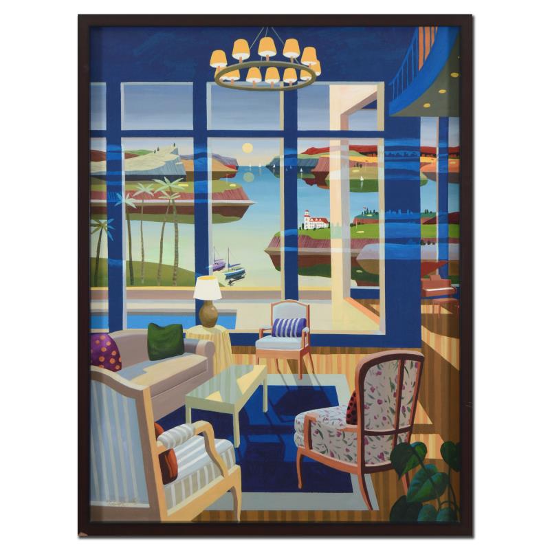 Datian, "Reflections in Blue" Framed Limited Edition on Canvas ...