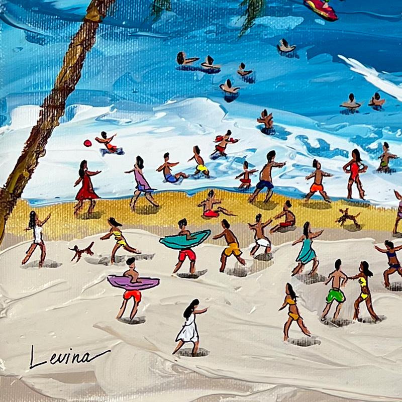 Lisa Levina, Hand Signed Original Painting on Canvas with letter of ...