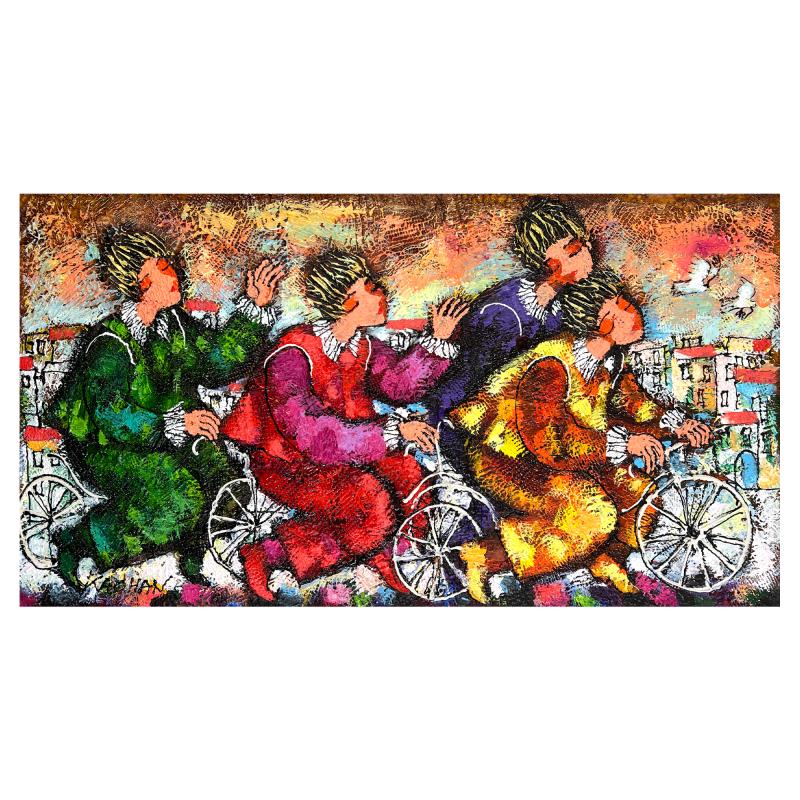 Michael Kachan Hand Signed Original Painting on Canvas with Letter of ...