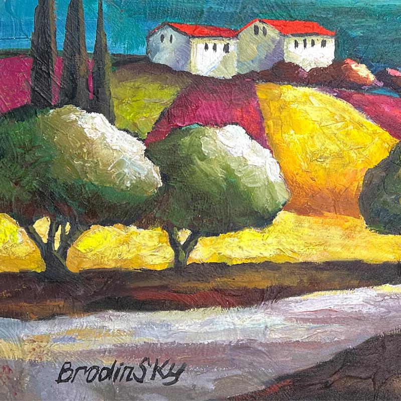 Slava Brodinsky Hand Signed Original Painting on Canvas with Letter of ...