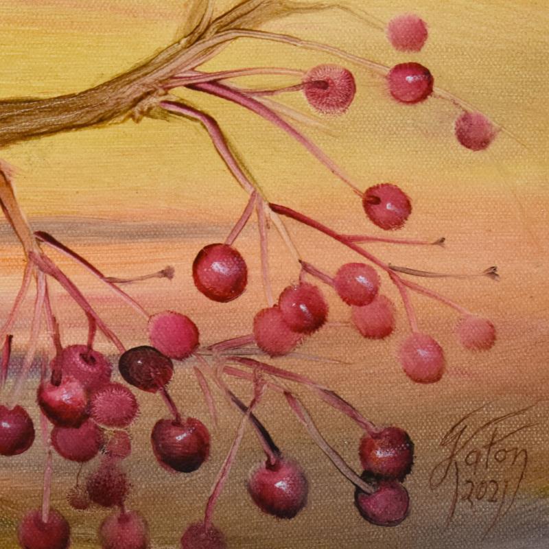 Martin Katon, "American Cedar Waxwing" Original Oil Painting on Canvas ...