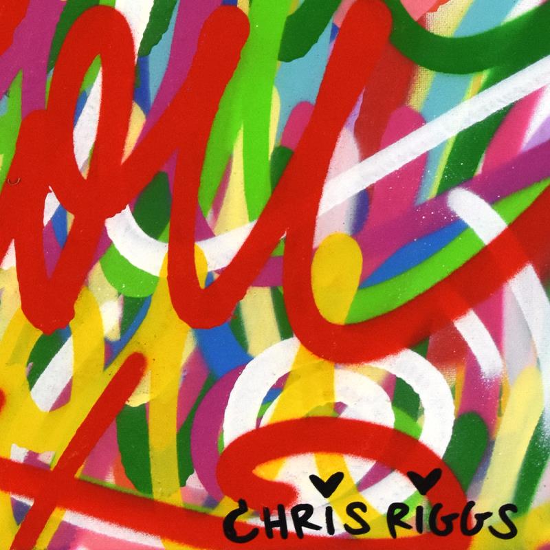 Chris Riggs, "Love" Framed Original Spray Paint Painting on Canvas ...