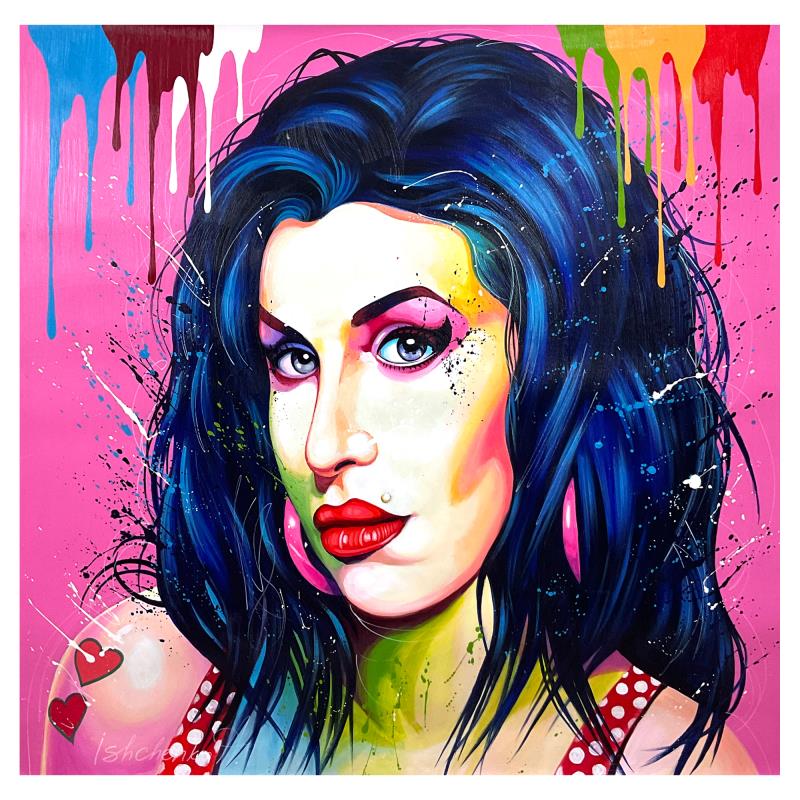 Alexander Ishchenko, "Amy Winehouse" Original Acrylic Painting on ...