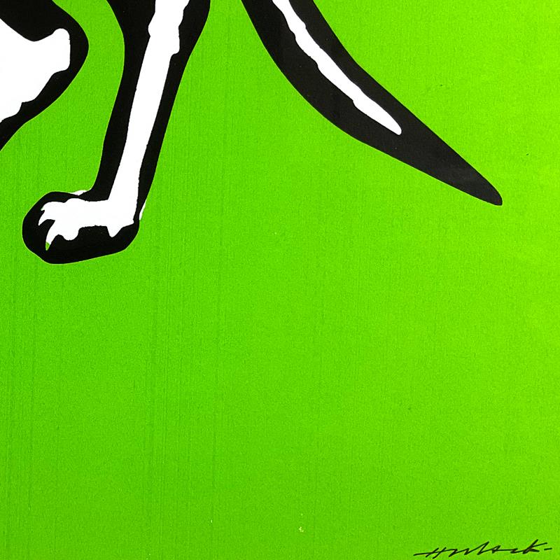 Hijack, "Skeleton Cat (Green)" Framed Limited Edition Silkscreen ...