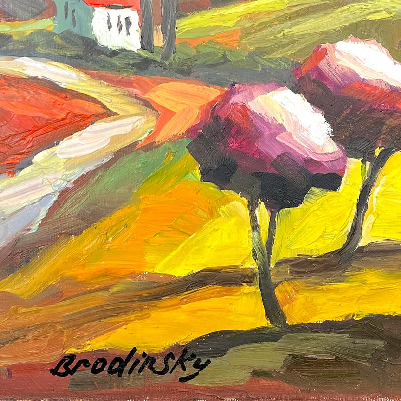 Slava Brodinsky Hand Signed Original Painting on Canvas with Letter of ...