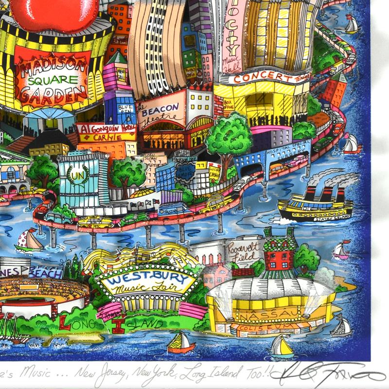 Charles Fazzino, "There's Music: New Jersey, New York, Long Island Too ...