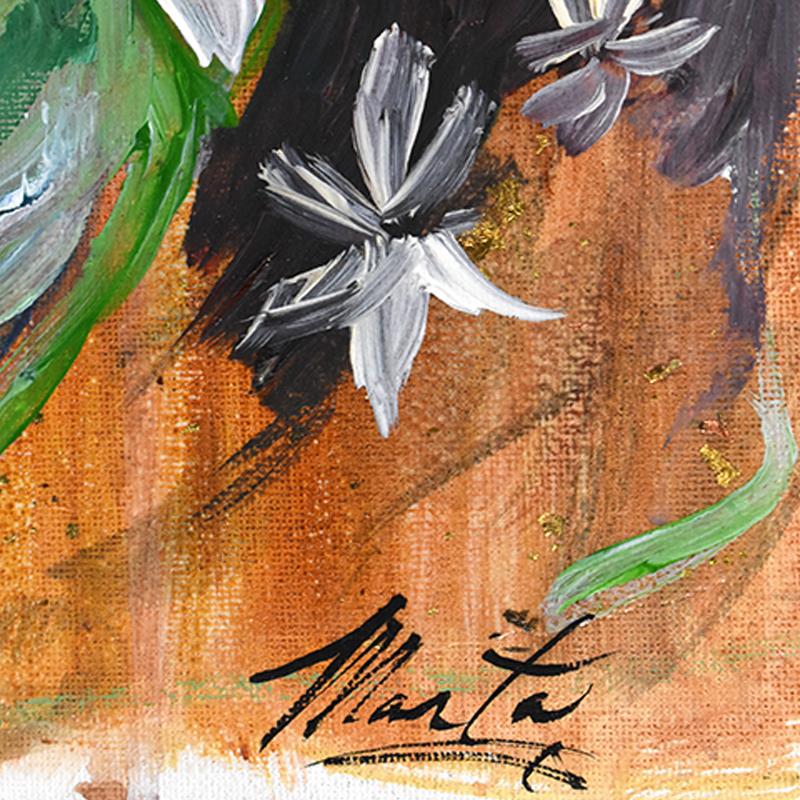 Marta Wiley, Original Mixed Media Painting on Canvas Board, Hand Signed ...