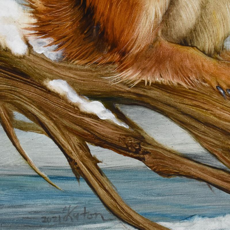 Martin Katon, "She's Feeding the Squirrel" Original Oil Painting on ...