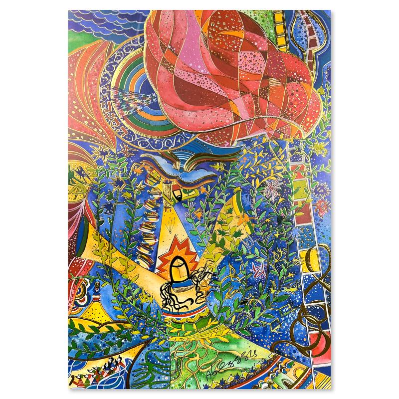 Rafael Abecassis, "Burning Bush" Hand Signed, Numbered Limited Edition ...