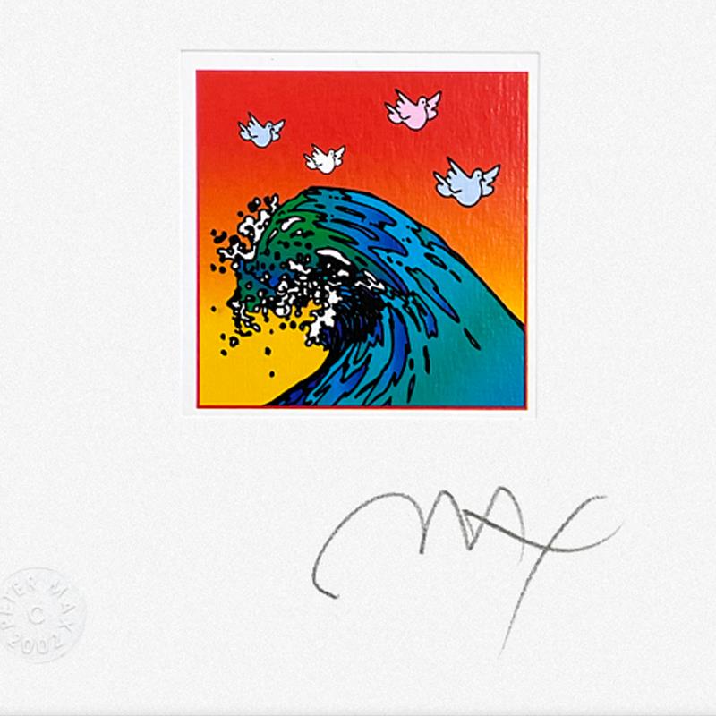 Peter Max, "Great Wave with Doves" Framed Limited Edition Lithograph ...