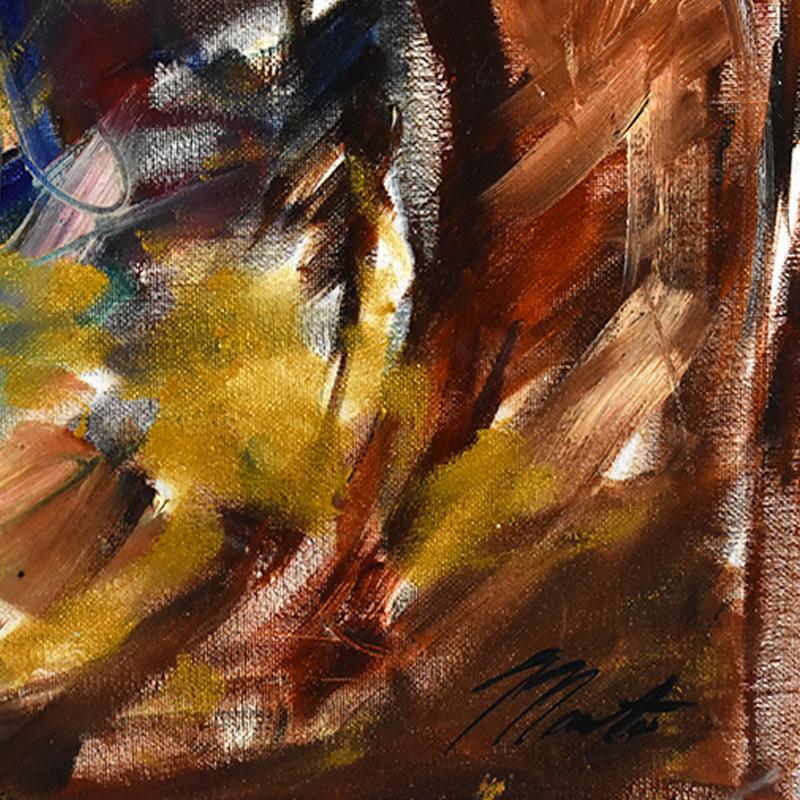 Marta Wiley, Original Mixed Media Painting on Canvas (34" x 54"), Hand ...