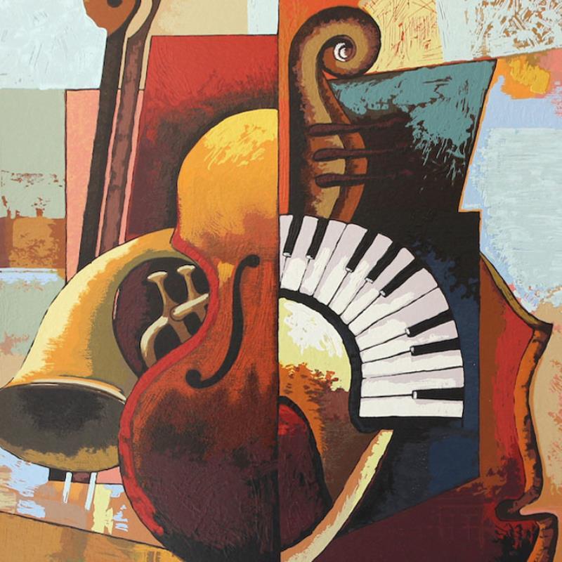 Igor Kovalev, "Symphony III" Hand Signed Limited Edition Serigraph with Letter of Authenticity ...