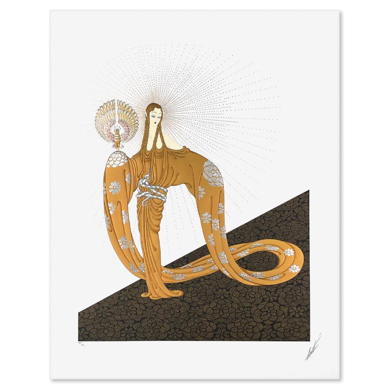 Erte (1892-1990), "Wisdom" Limited Edition Embossed Serigraph, Numbered ...