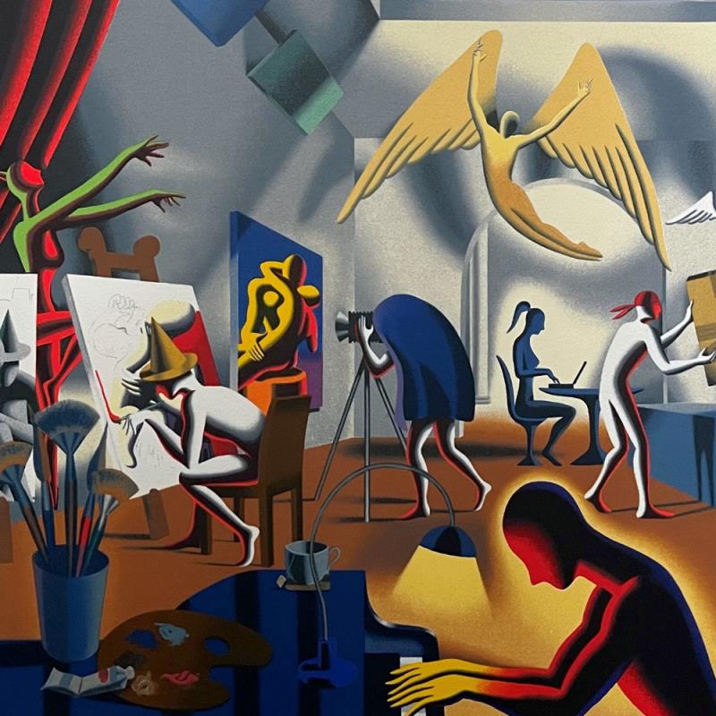 Mark Kostabi, "The Big Picture" Hand Signed Limited Edition Serigraph ...