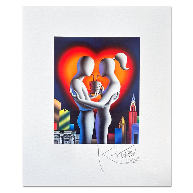 Mark Kostabi, "Metropolitan Passion" Hand Signed Limited Edition with ...