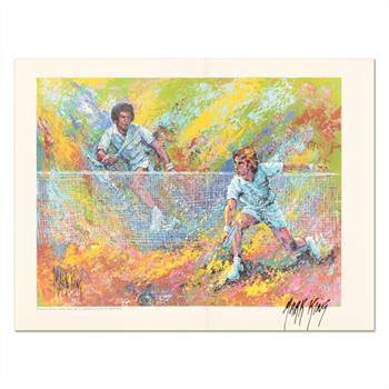 Mark King (1931-2014) - "Arthur Ashe & Jimmy Conners in Action" Hand ...