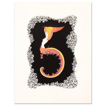 Erte (1892-1990), "Numeral 5" Limited Edition Serigraph, Numbered and ...