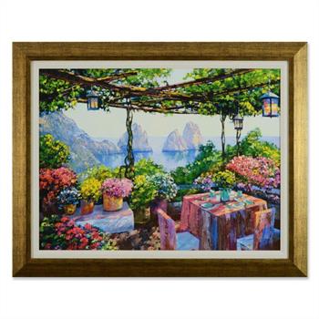 Howard Behrens (1933-2014), "Table For Two, Capri" Framed Limited ...