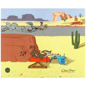 Chuck Jones(1912-2002), "Acme Road Runner Spray" Ltd Ed Sericel w/Hand ...