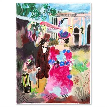 Zule Moskowitz, "New Romance" Limited Edition Serigraph, Numbered and ...