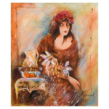 Batia Magal, Original Acrylic Painting on Canvas, Hand Signed with ...