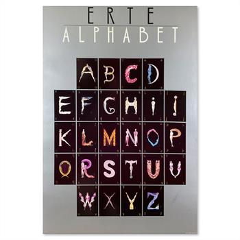 Erte (1892-1990), "Alphabet" Hand Signed Gallery Poster. (Disclaimer ...