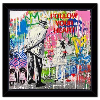 Mr. Brainwash, "Caught Red Handed" Framed Mixed Media Original, Hand ...